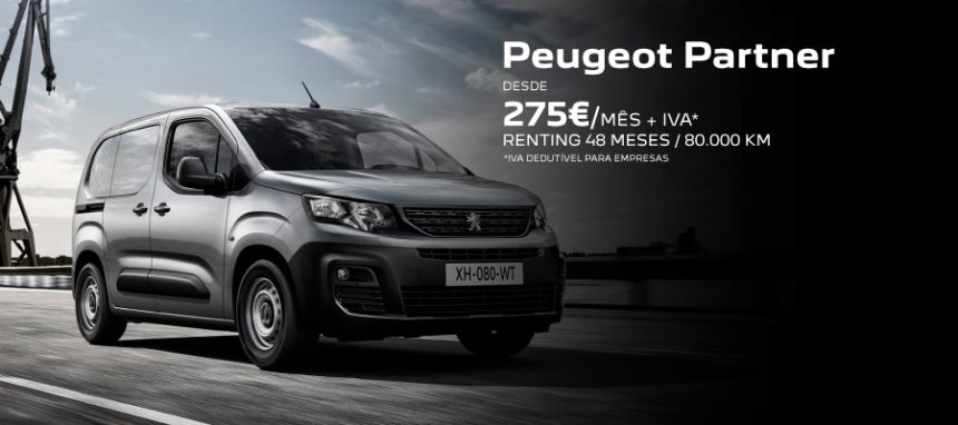 Peugeot Partner desde 275€ /mês + IVA - Campanhas - Grupo Filinto Mota