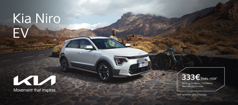 Novo Kia Niro EV desde 333€/mês + IVA*- Campanhas - Grupo Filinto Mota