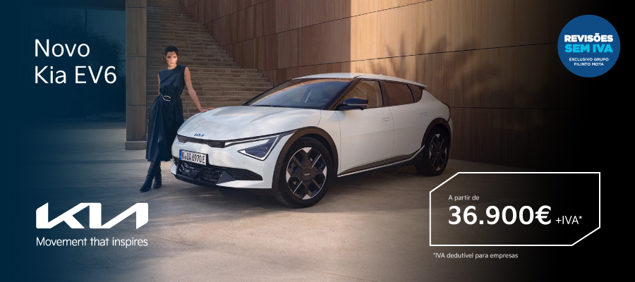 Novo Kia EV6 a partir de 36.900€ + IVA*- Campanhas - Grupo Filinto Mota